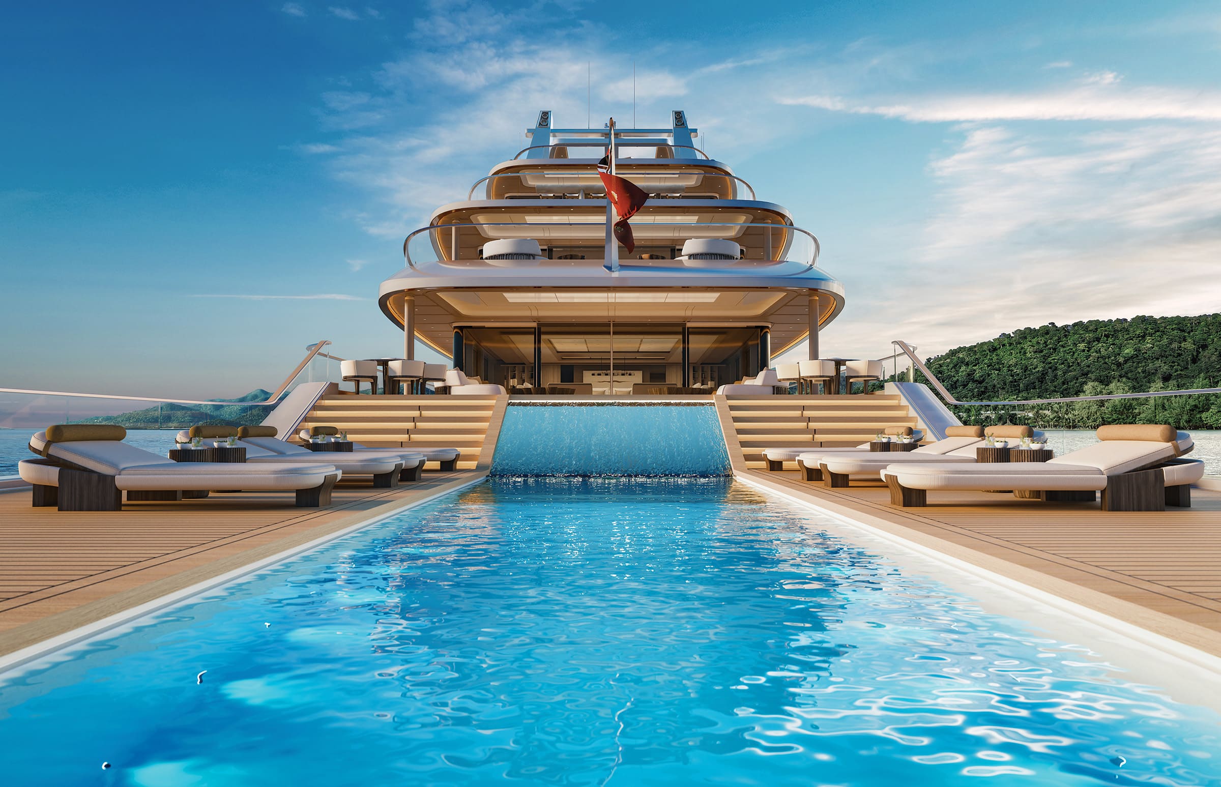 SINOT BEACH series BEACH99 aft deck 01 - Sinot Yacht Architecture & Design